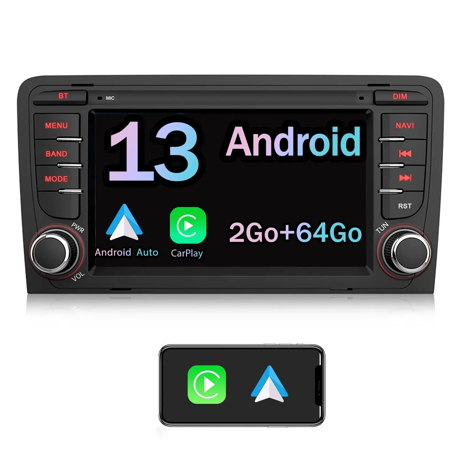 AWESAFE Android 13 Autoradio 7 pouces 2+64Go avec Caméra de Recul/Blue – AWESAFE SHOP