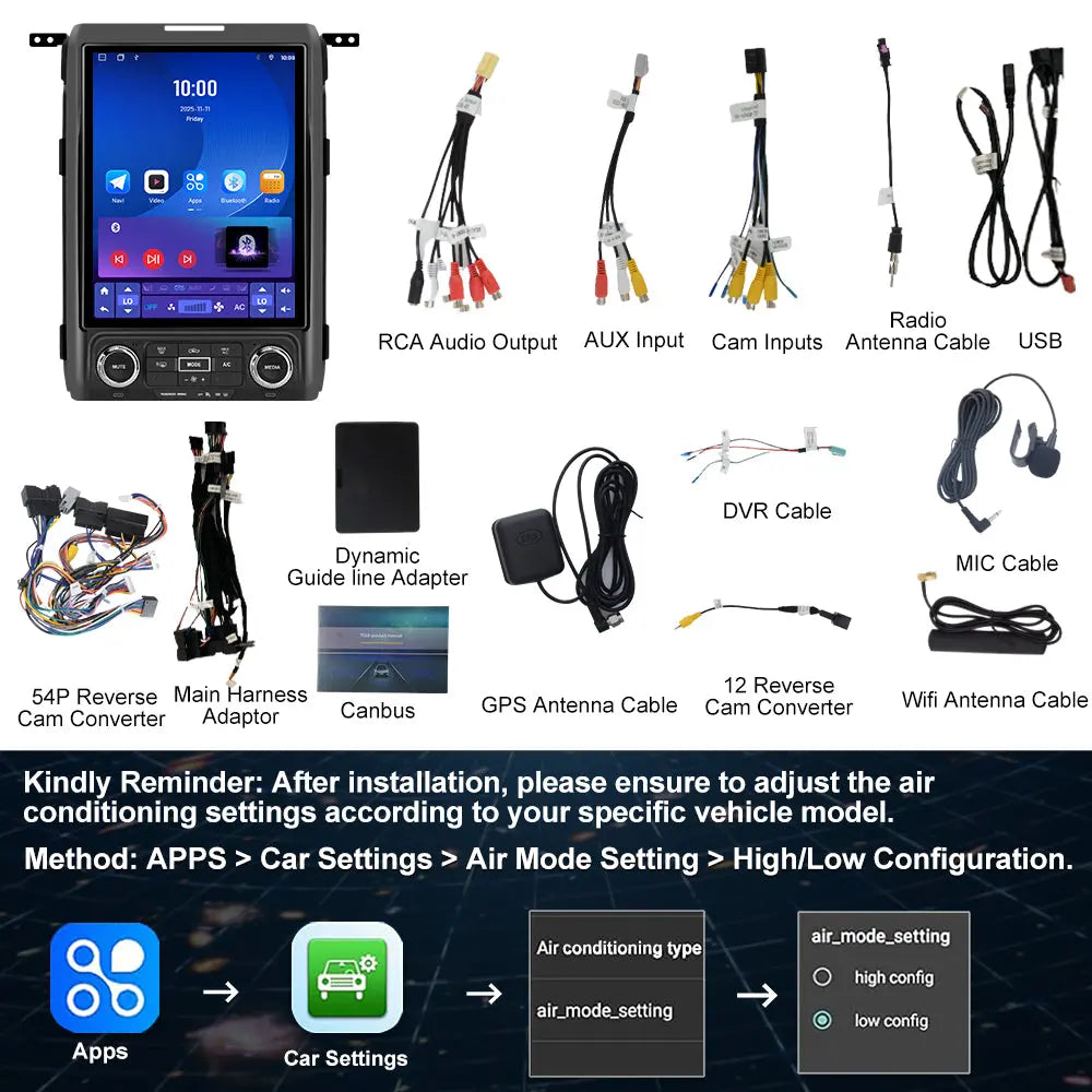 AWESAFE 12.1 Inch Car Radio Stereo for 2013 2014 Ford F-150,4G+64G Qua ...