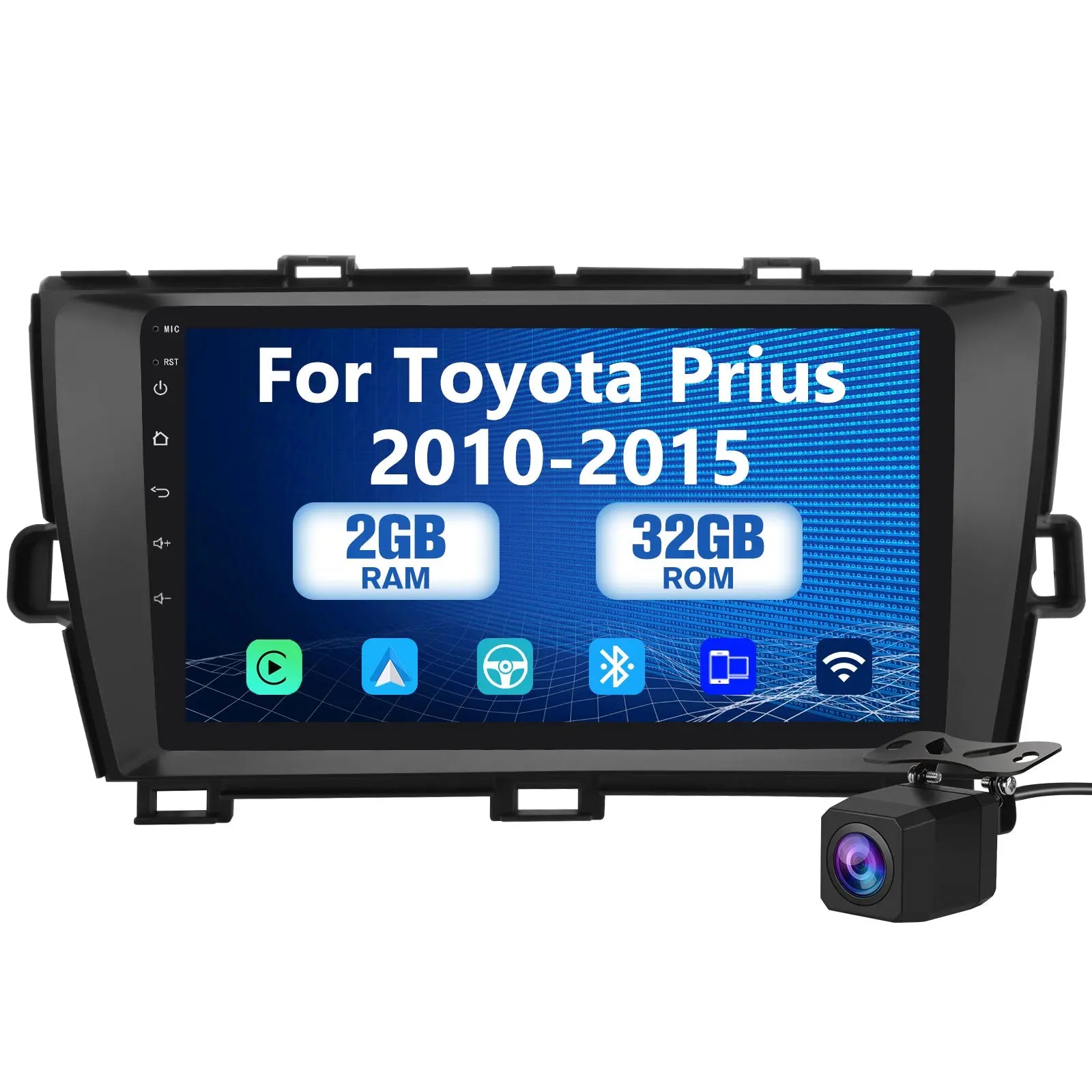 AWESAFE 2G+32G Car Stereo For Toyota Prius (2010-2015),9 Inch Touch Sc ...