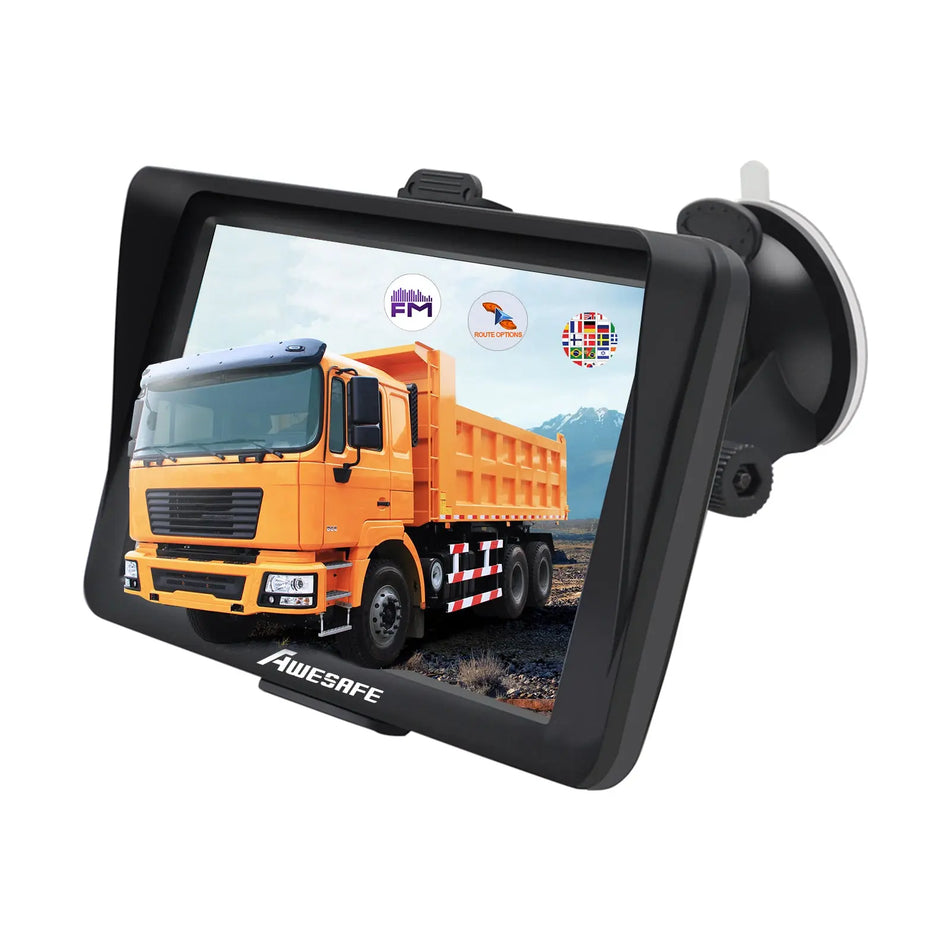 AWESAFE 7 Inch GPS Sat Nav with FM Transmitter for Cars HGV Motorhome ...