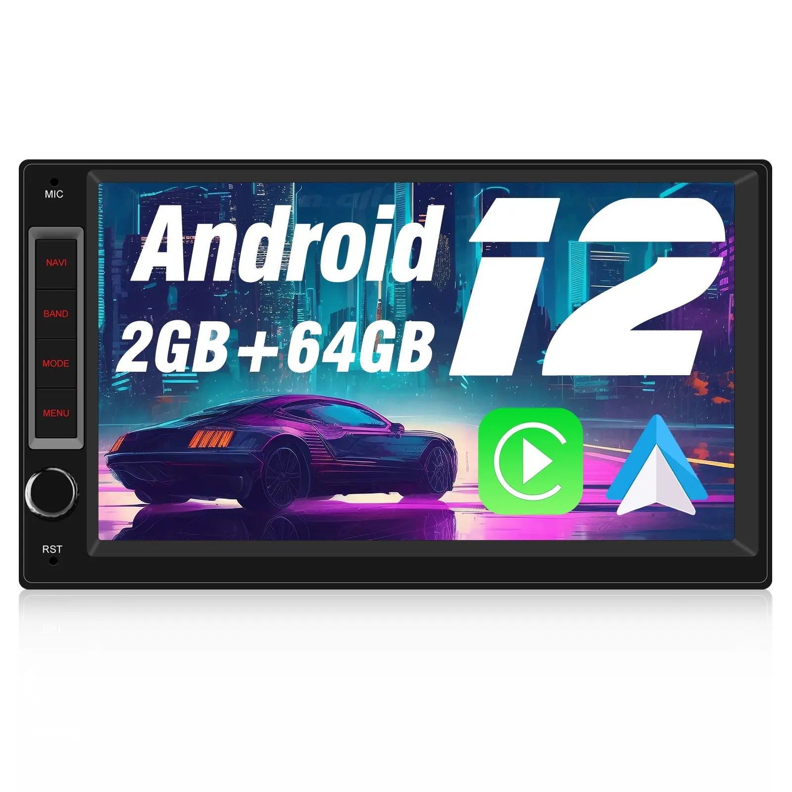 AWESAFE 7 Pollici Android 12 Autoradio universale 1DlN 2DIN, supporto ...