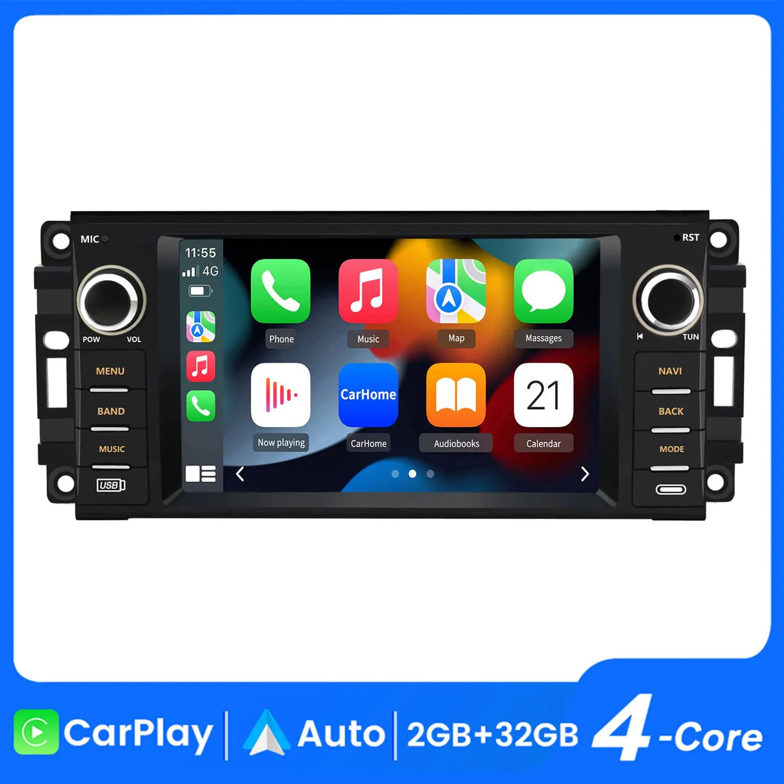 AWESAFE Andriod 13 Car Radio Stereo for Jeep Wrangler/Unlimited /Chrys ...