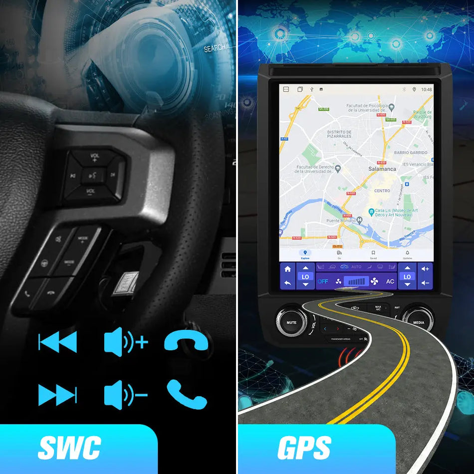 AWESAFE Android 13 Car Stereo for Ford F150 2015-2021 12.1" T Style Sc ...