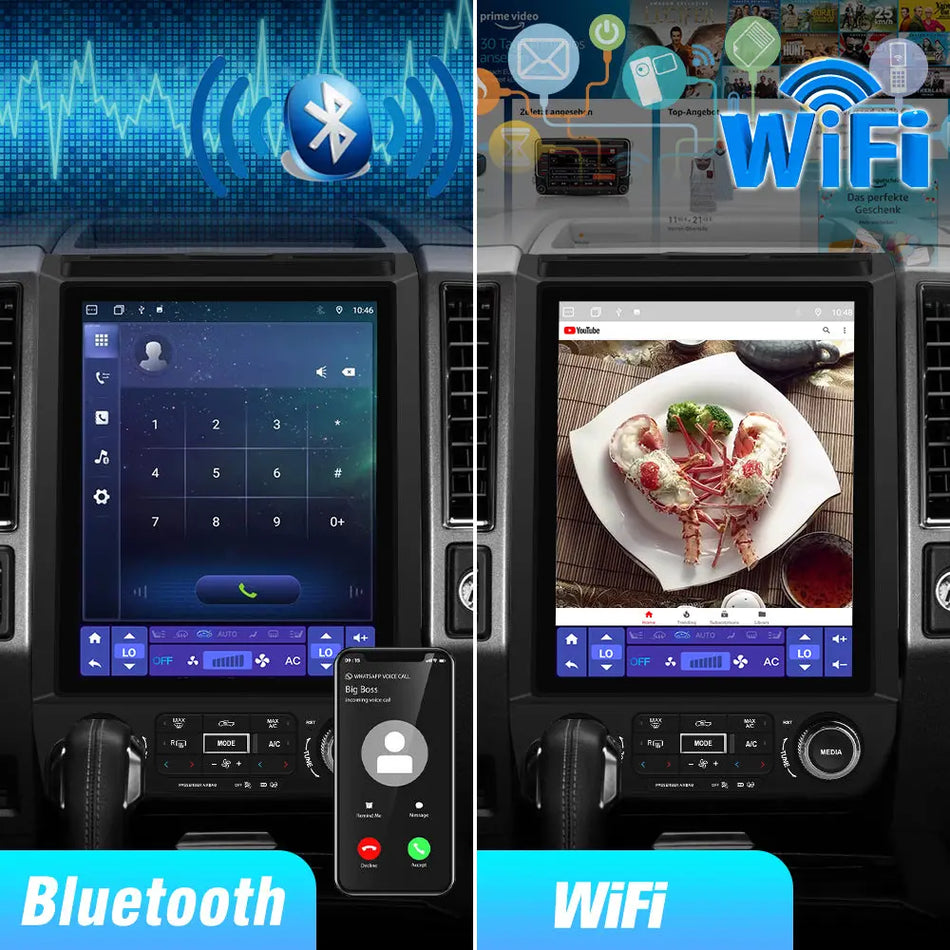 AWESAFE Android 12 Car Stereo for Ford F150 2015-2021 12" T Style Scre ...