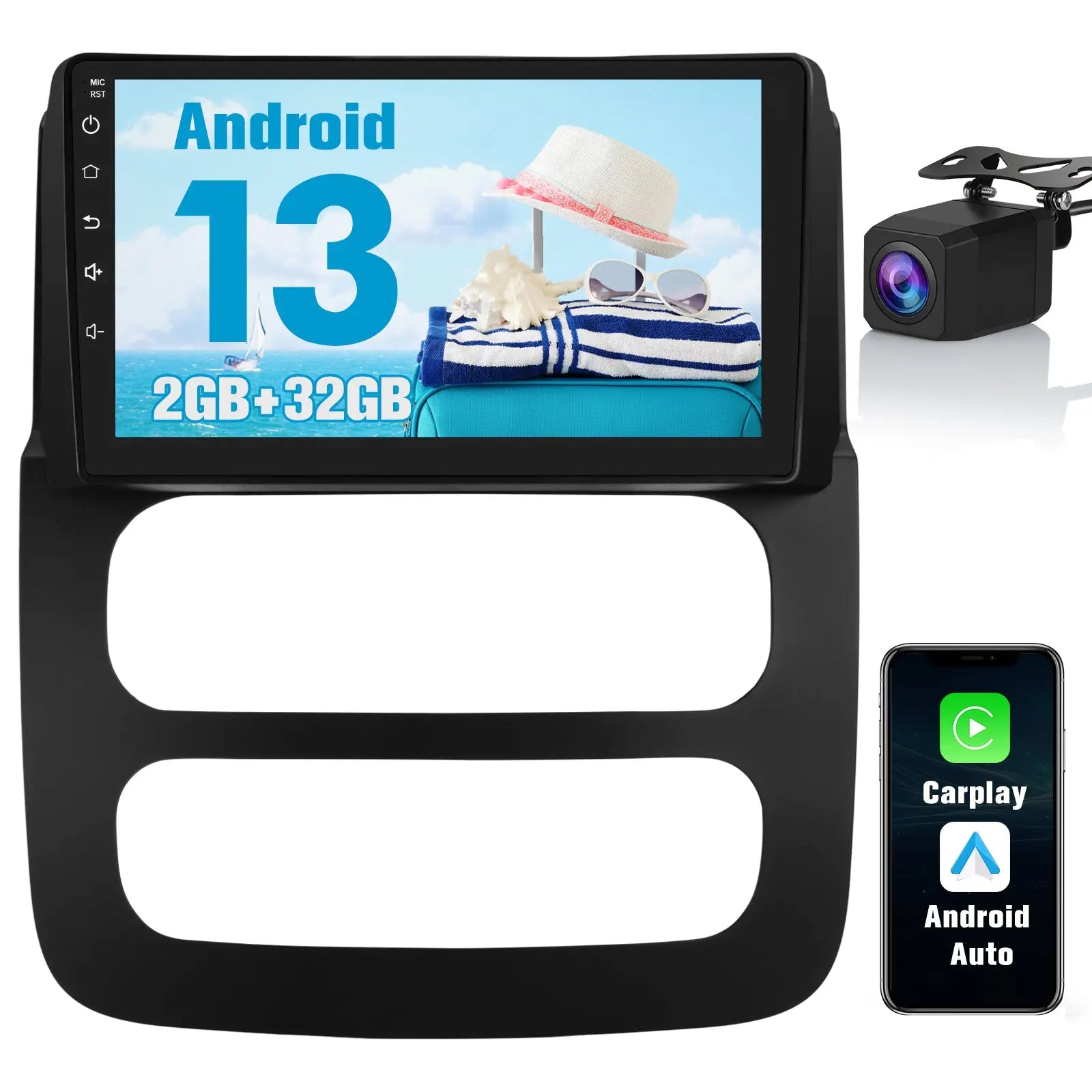 AWESAFE Android 13 Car Radio Stereo for Dodge RAM 2002-2005 with Wirel ...
