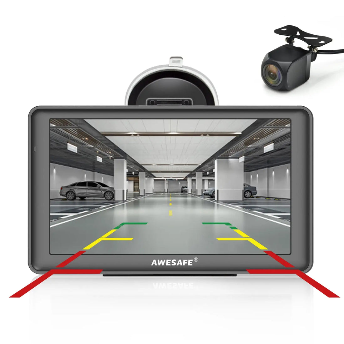 AWESAFE 7 Zoll Bluetooth GPS Navigationsgerät mit Rückfahrkamera für A ...