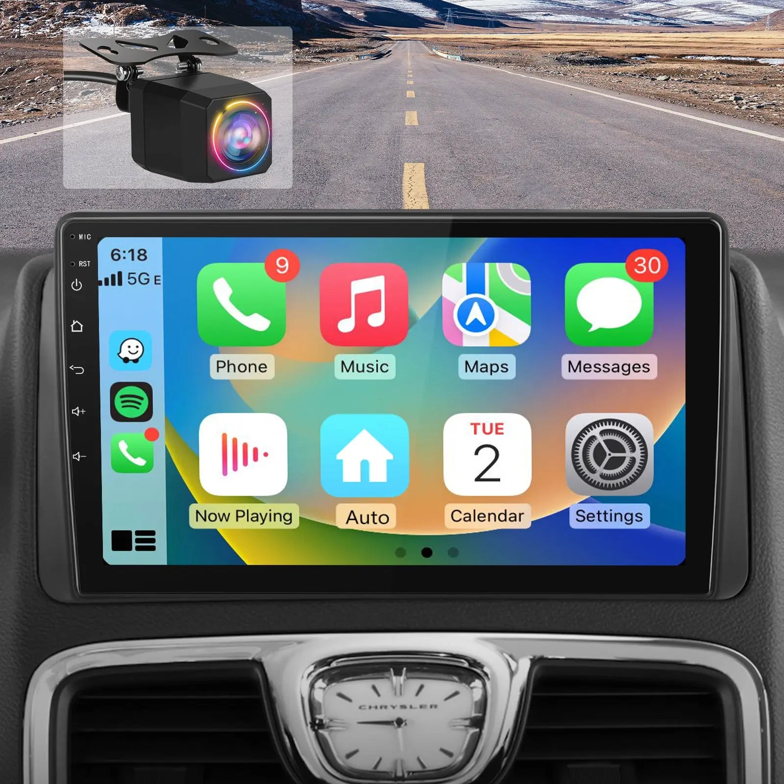 AWESAFE Car Radio Stereo 4GB+64GB Android 13 for Dodge Grand Caravan 2 ...