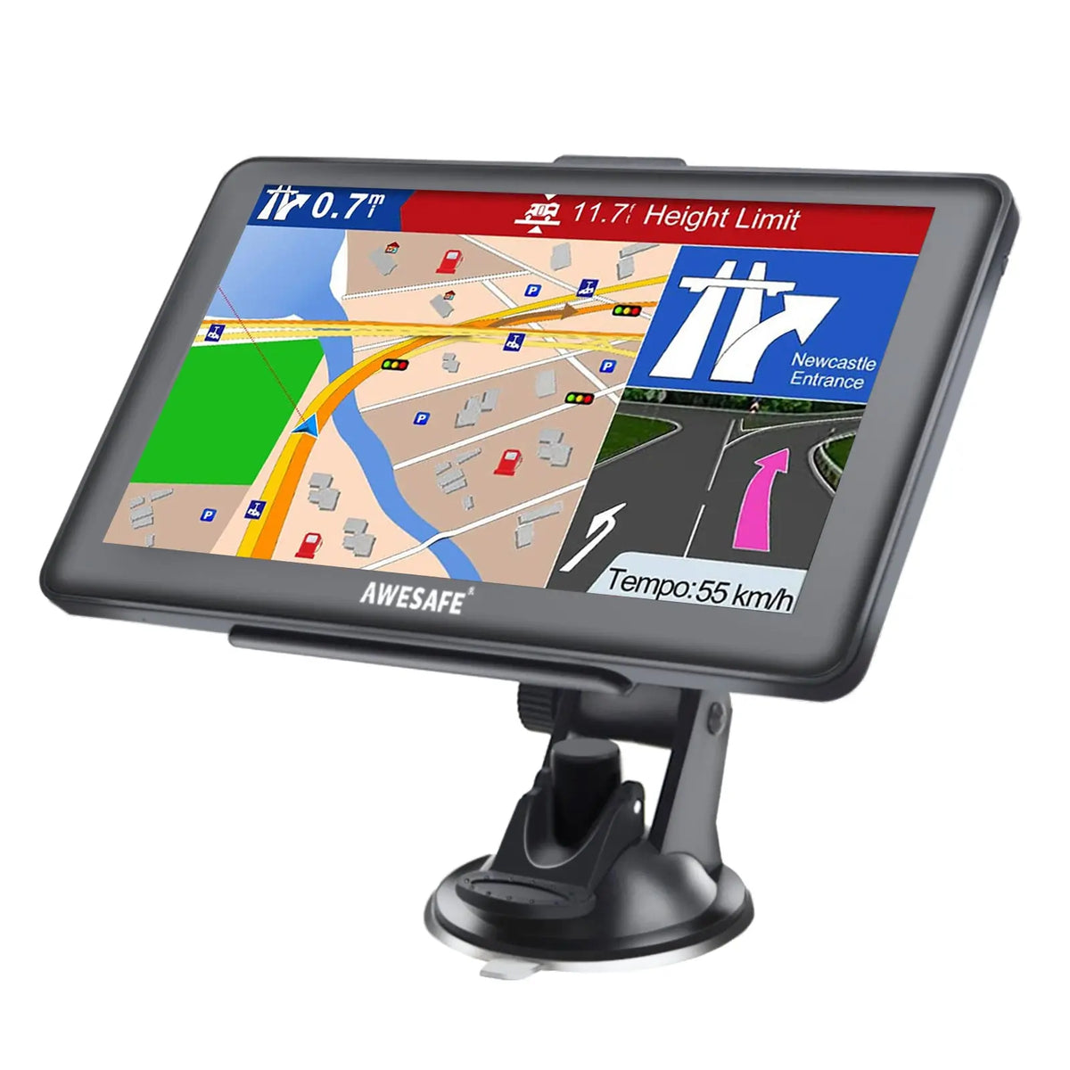 AWESAFE Sat Nav 2025 UK Europe Ireland Maps 7 inch SatNav GPS Navigati ...